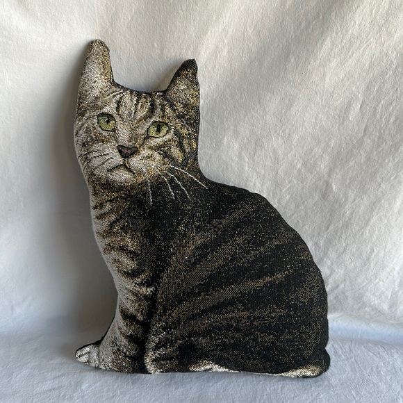 Accents | Vintage Primitive Folk Art Stuffed Cat Pillow Or Decor | Poshmark